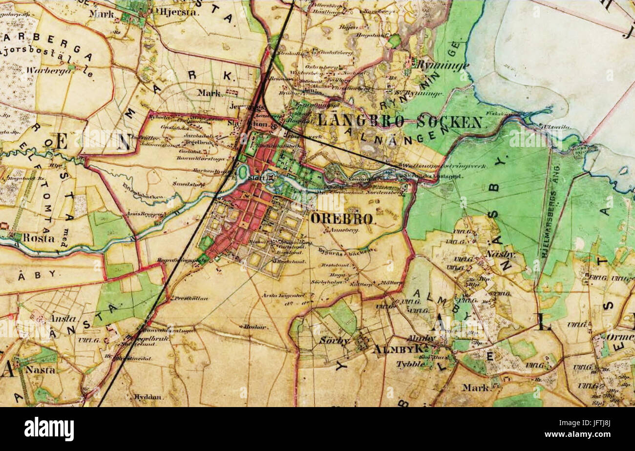 Orebro map sweden swedish hi-res stock photography and images - Alamy