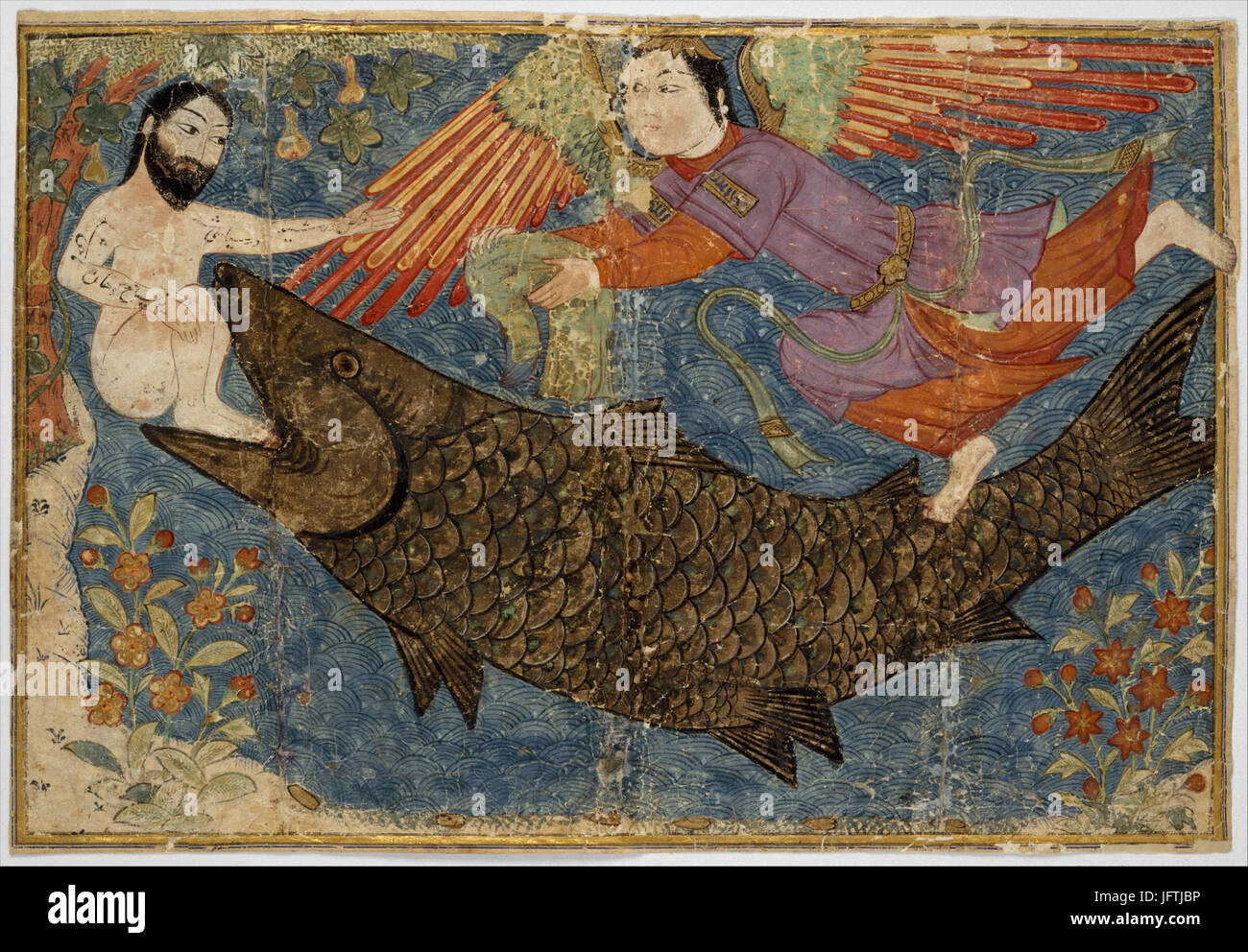 Jonah and the Whale , Folio from a Jami al-Tavarikh (Compendium of ...