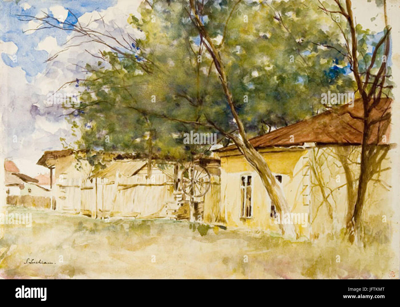C898tefan Luchian - The Well on Clucerului Street Stock Photo - Alamy