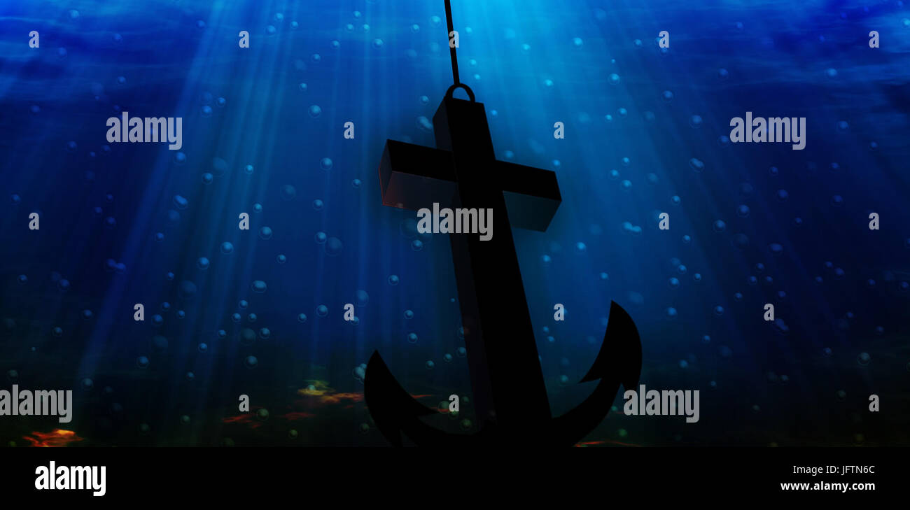 The cross , an anchor Stock Photo - Alamy