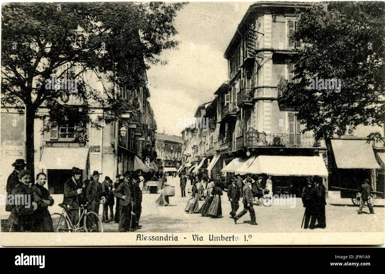 Alessandria - Via Umberto I° Stock Photo - Alamy