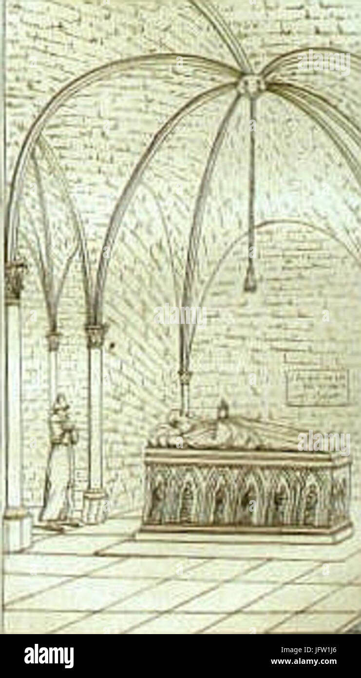 Alexandre Lenoir - Vue du tombeau d Abélard à Saint-Marcel Stock Photo ...