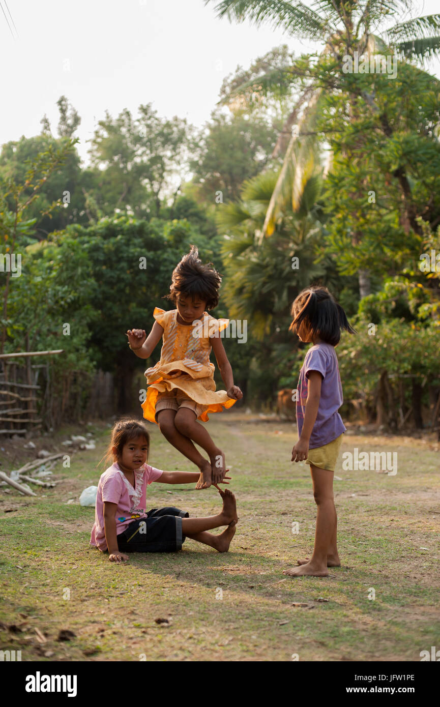 Asian kids in country village laos hi-res stock photography and images ...