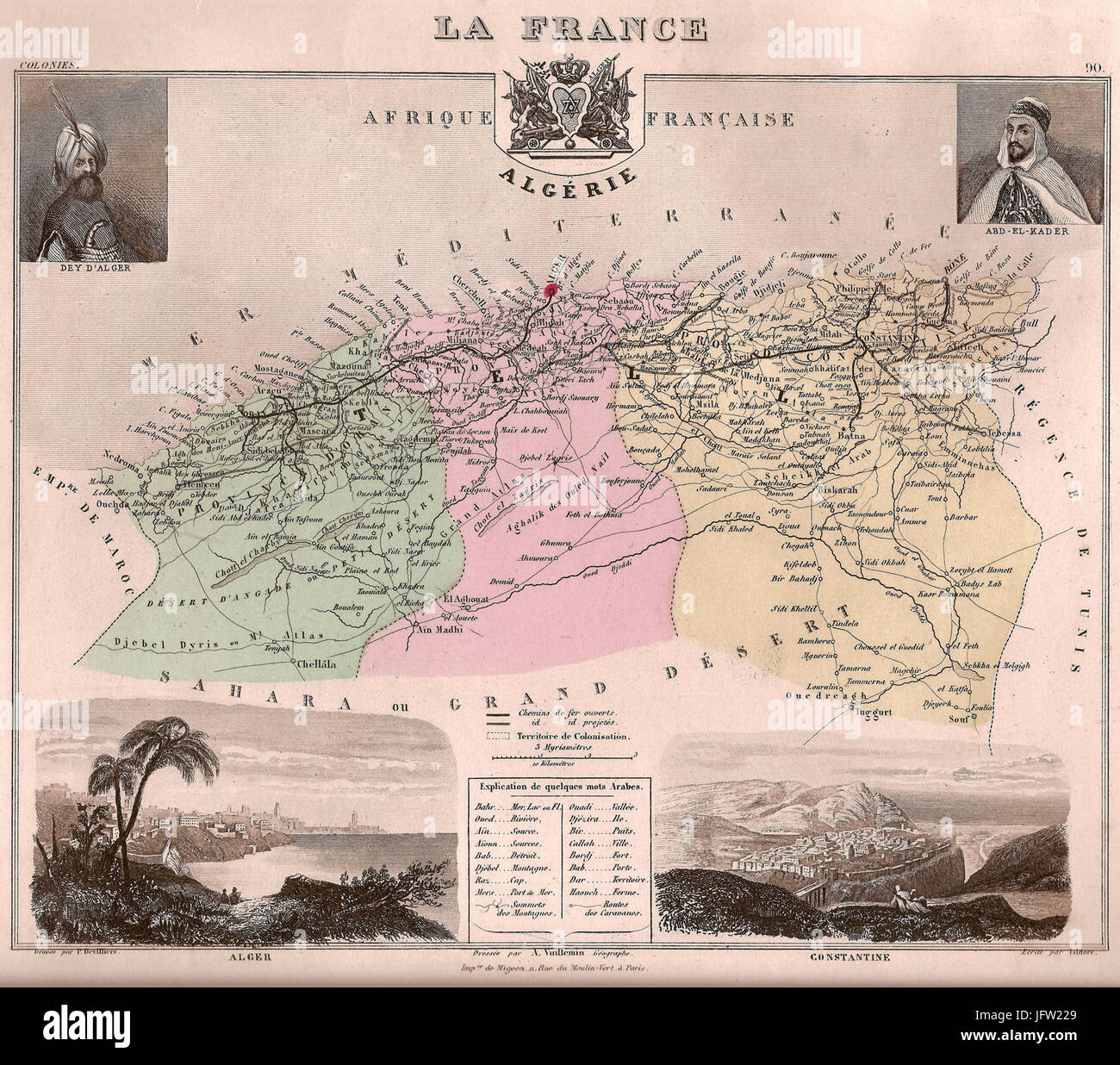 Map algerie hi-res stock photography and images - Alamy