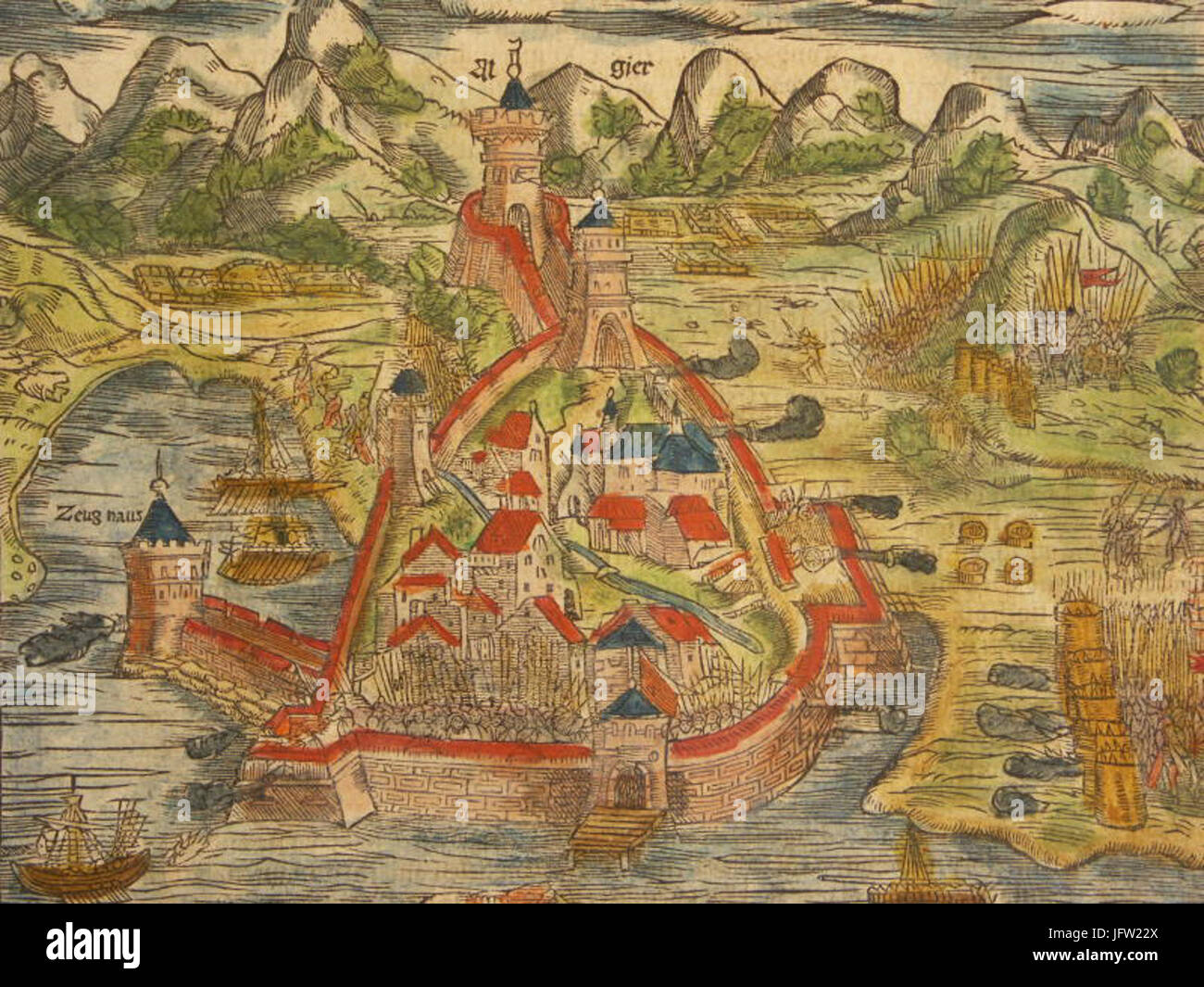 Old map of algiers hi-res stock photography and images - Alamy