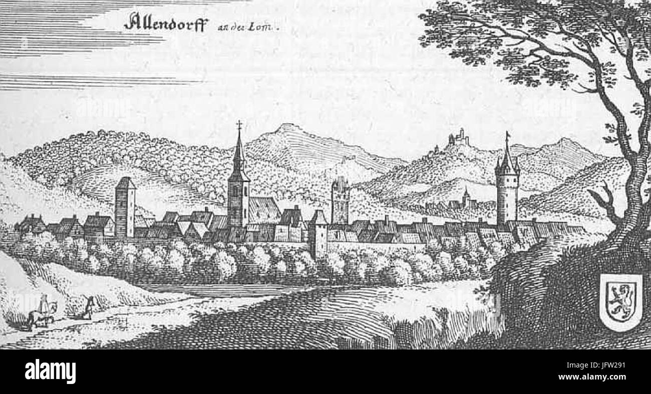 Map of allendorf hi-res stock photography and images - Alamy