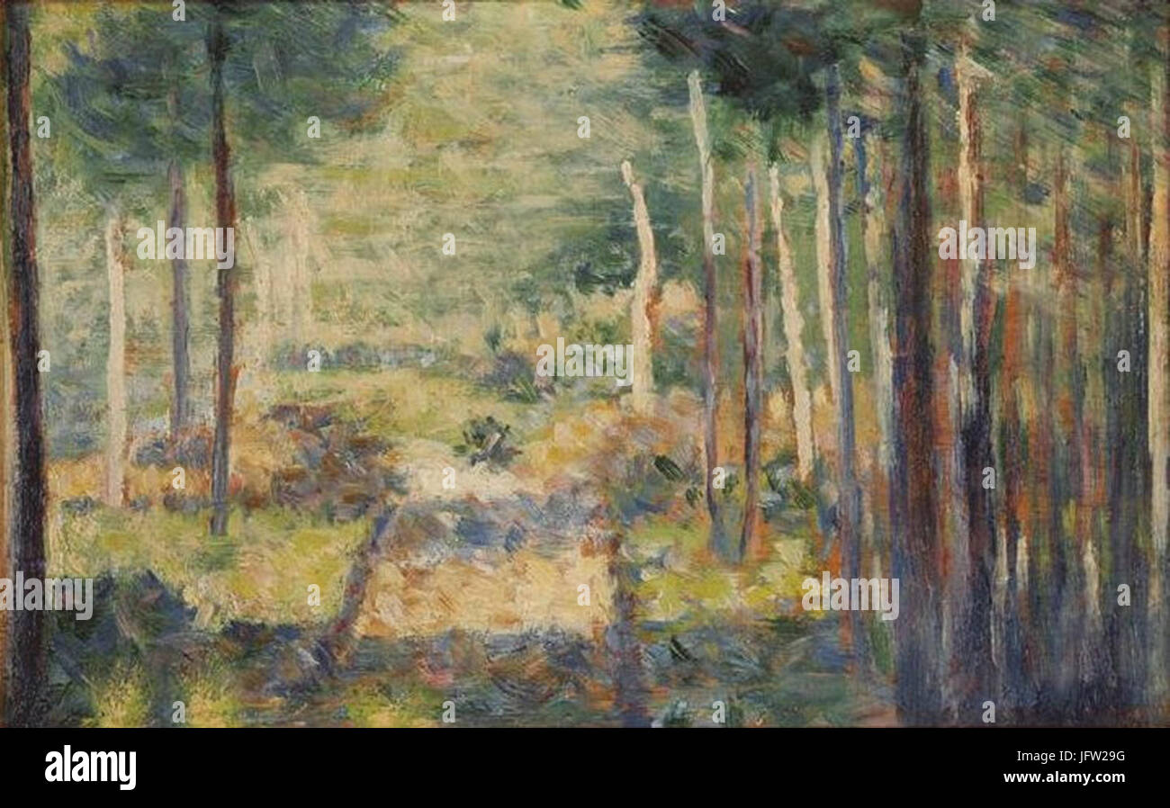 Alley in the Forest Barbizon (Allée en forêt, Barbizon) by Georges ...