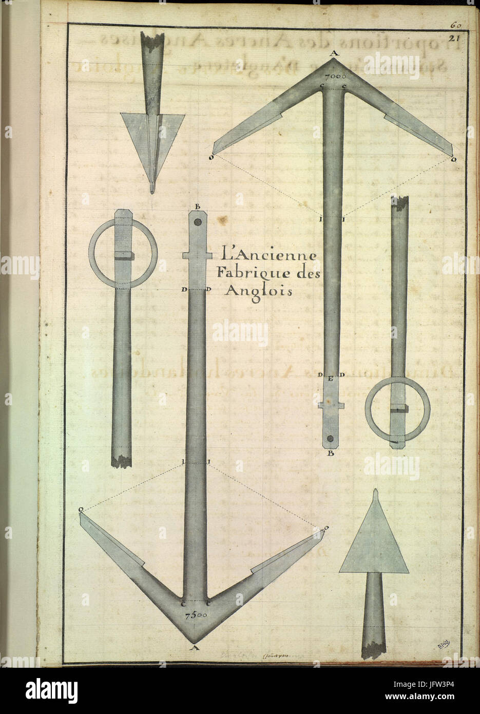 Ancre anglaise début XVIIIè siècle Stock Photo - Alamy