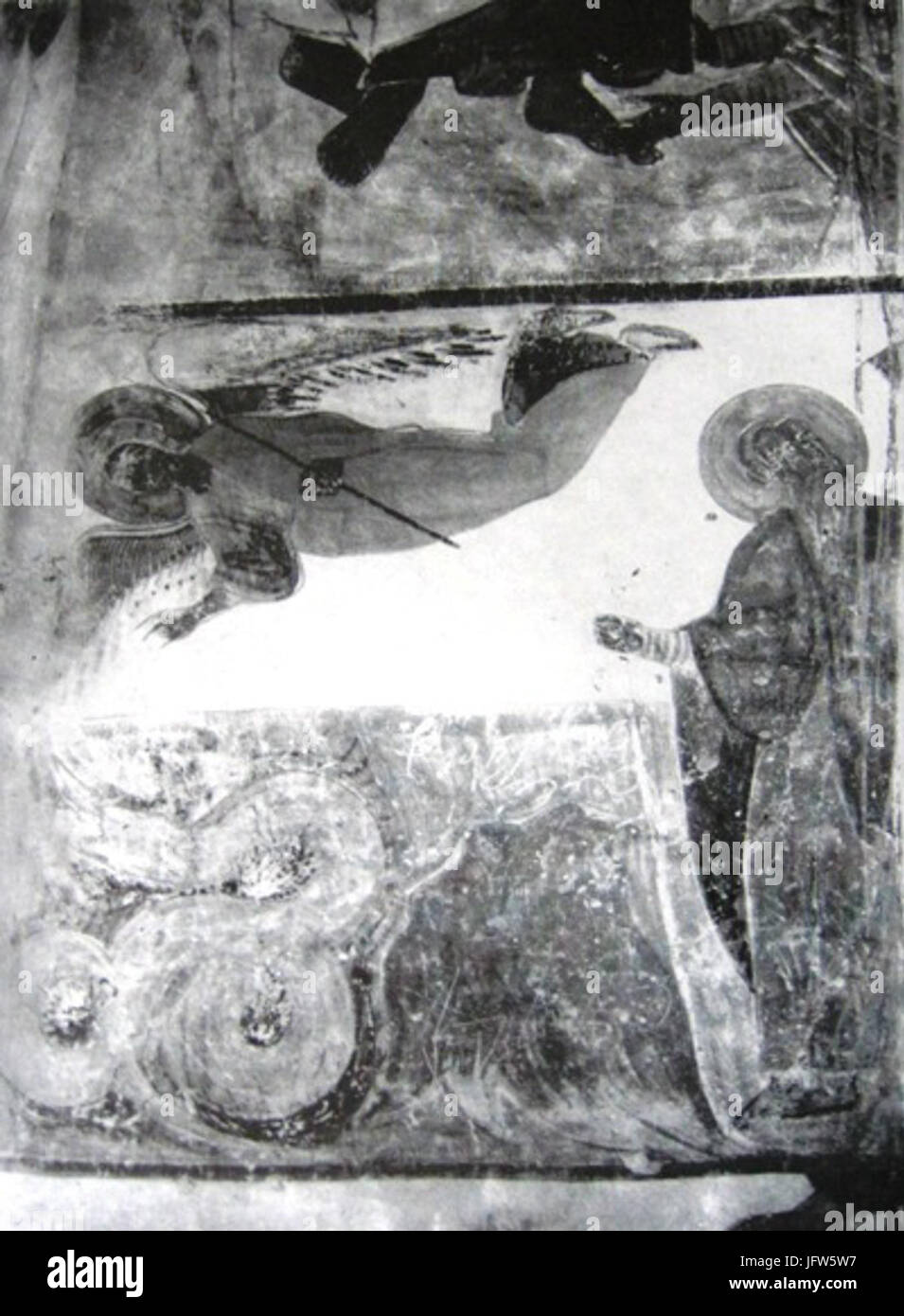 Angel burning a monster. Gareji cycle 28Georgia29 Stock Photo - Alamy