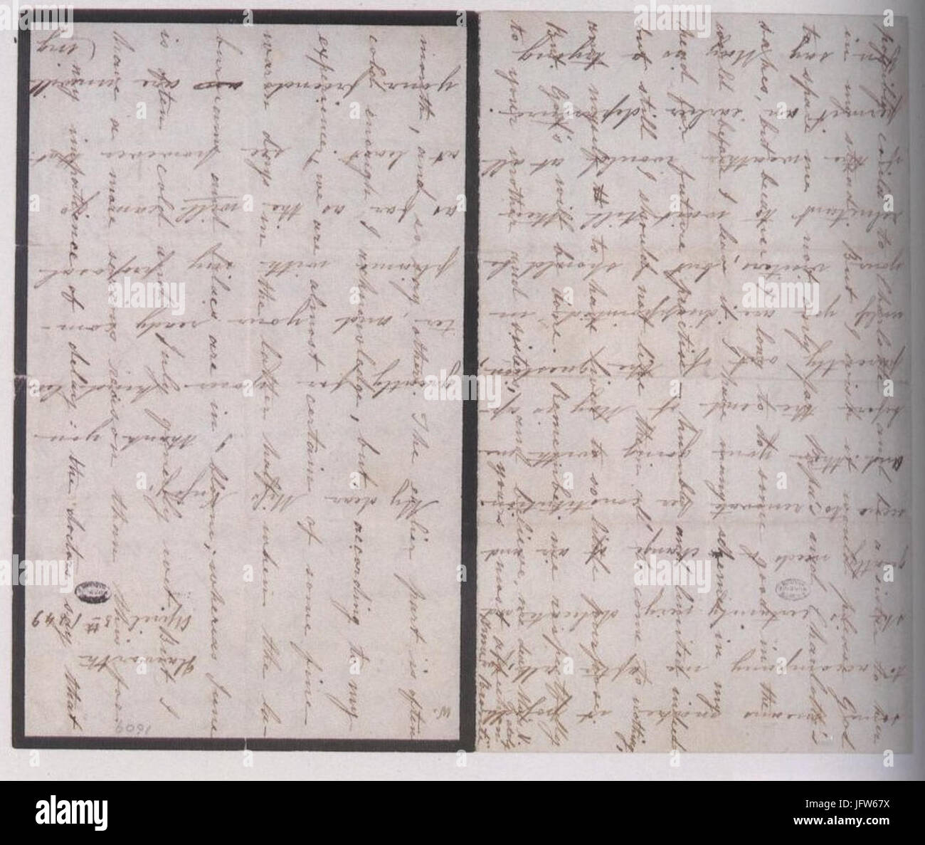 Anne Brontë's letter to Ellen Nussey Stock Photo - Alamy