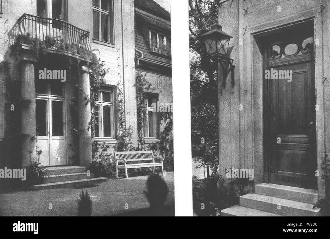 Exterior entrance door typical Black and White Stock Photos & Images ...