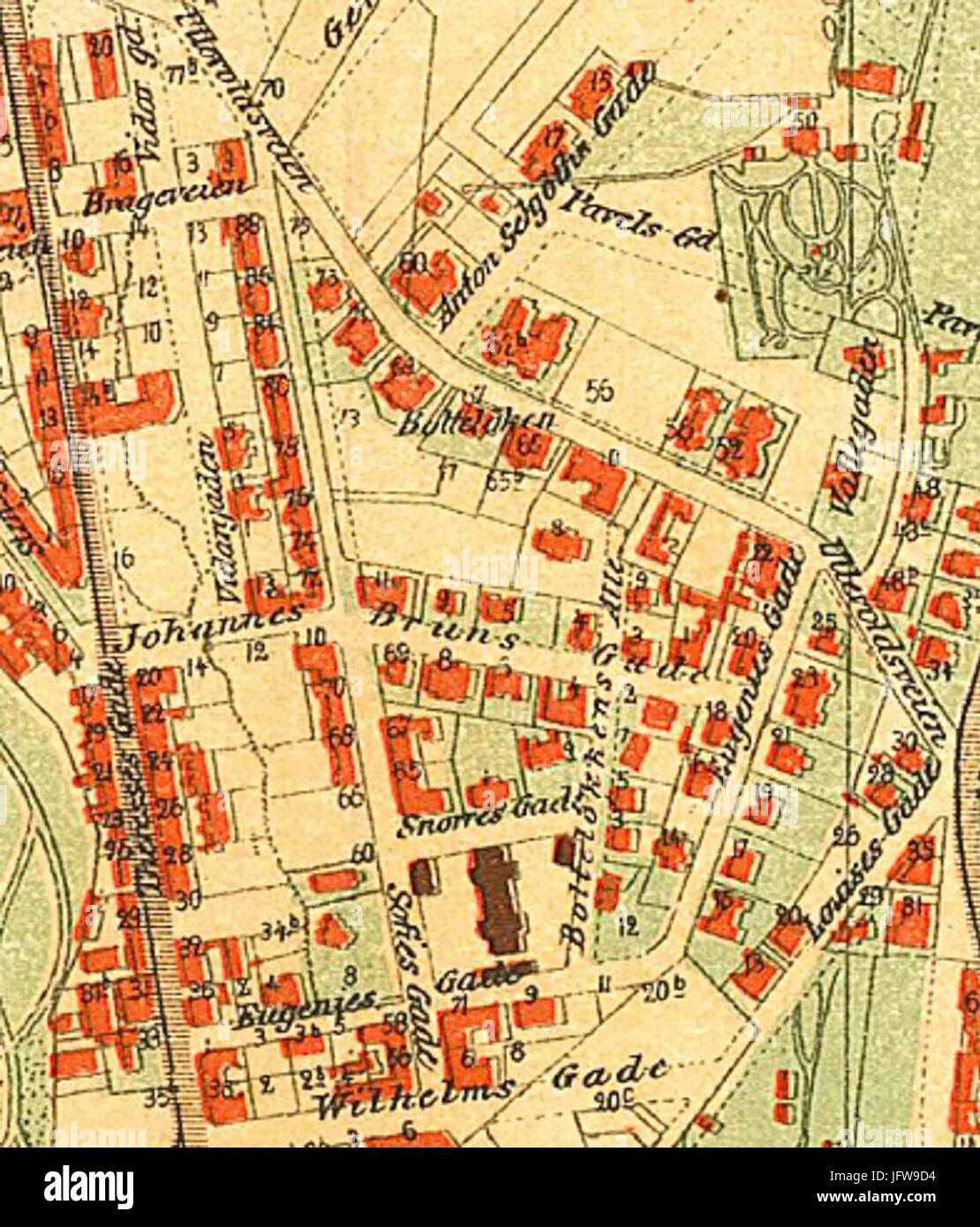 Bolteløkka map 1917 Stock Photo - Alamy