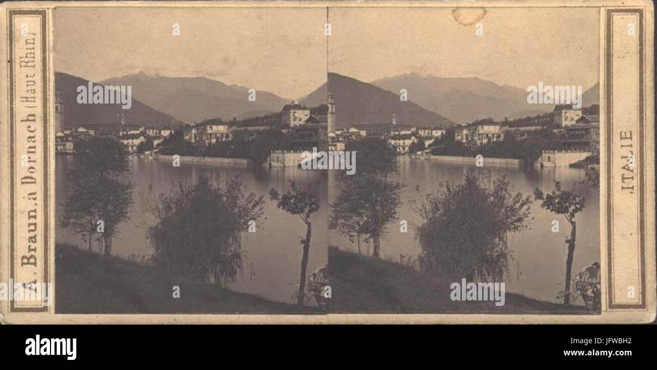 This painting by Adolphe Braun captures a view of Lake Maggiore ...