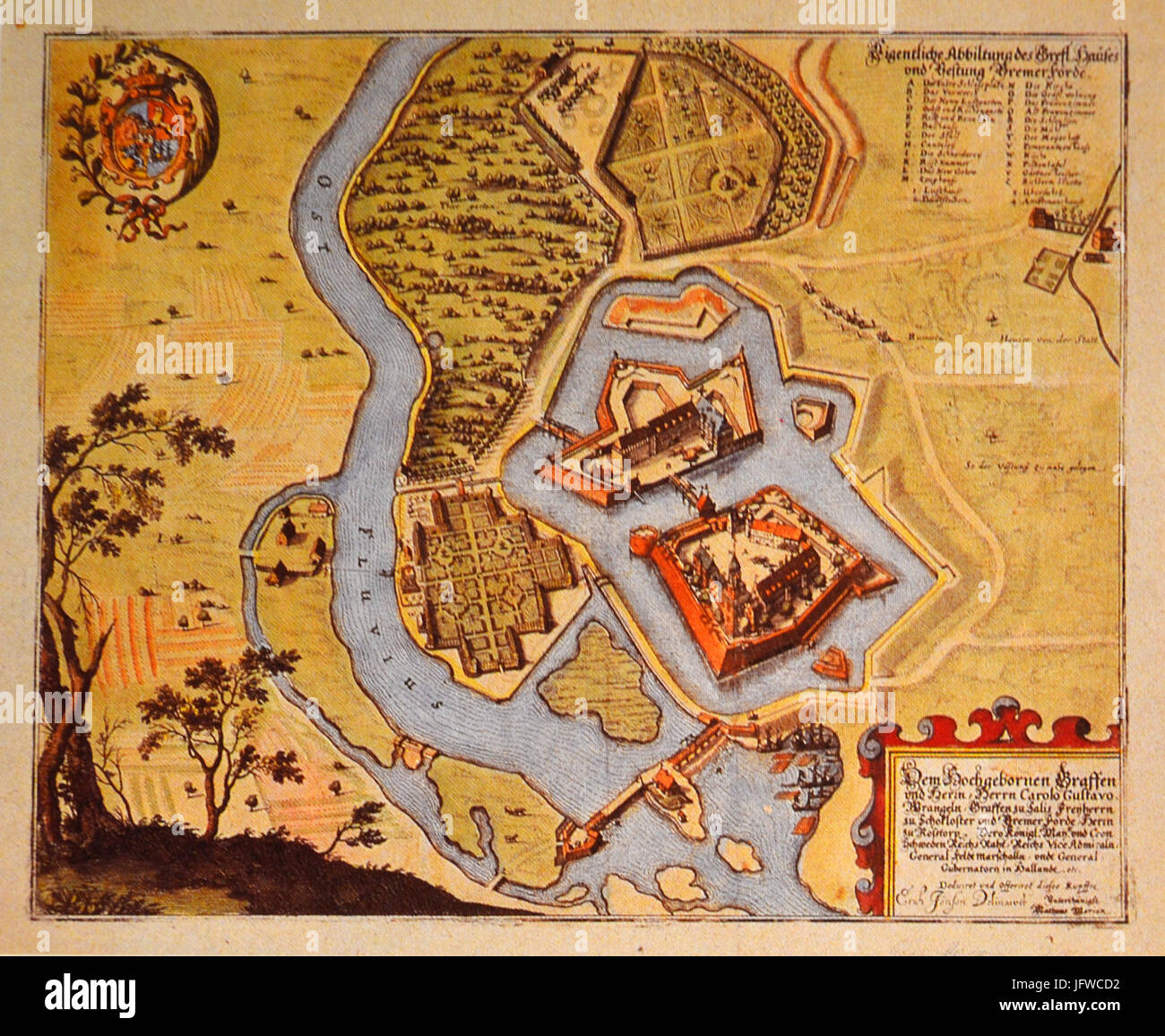 Bremervörde Matthaeus Merian 1653 Stock Photo - Alamy