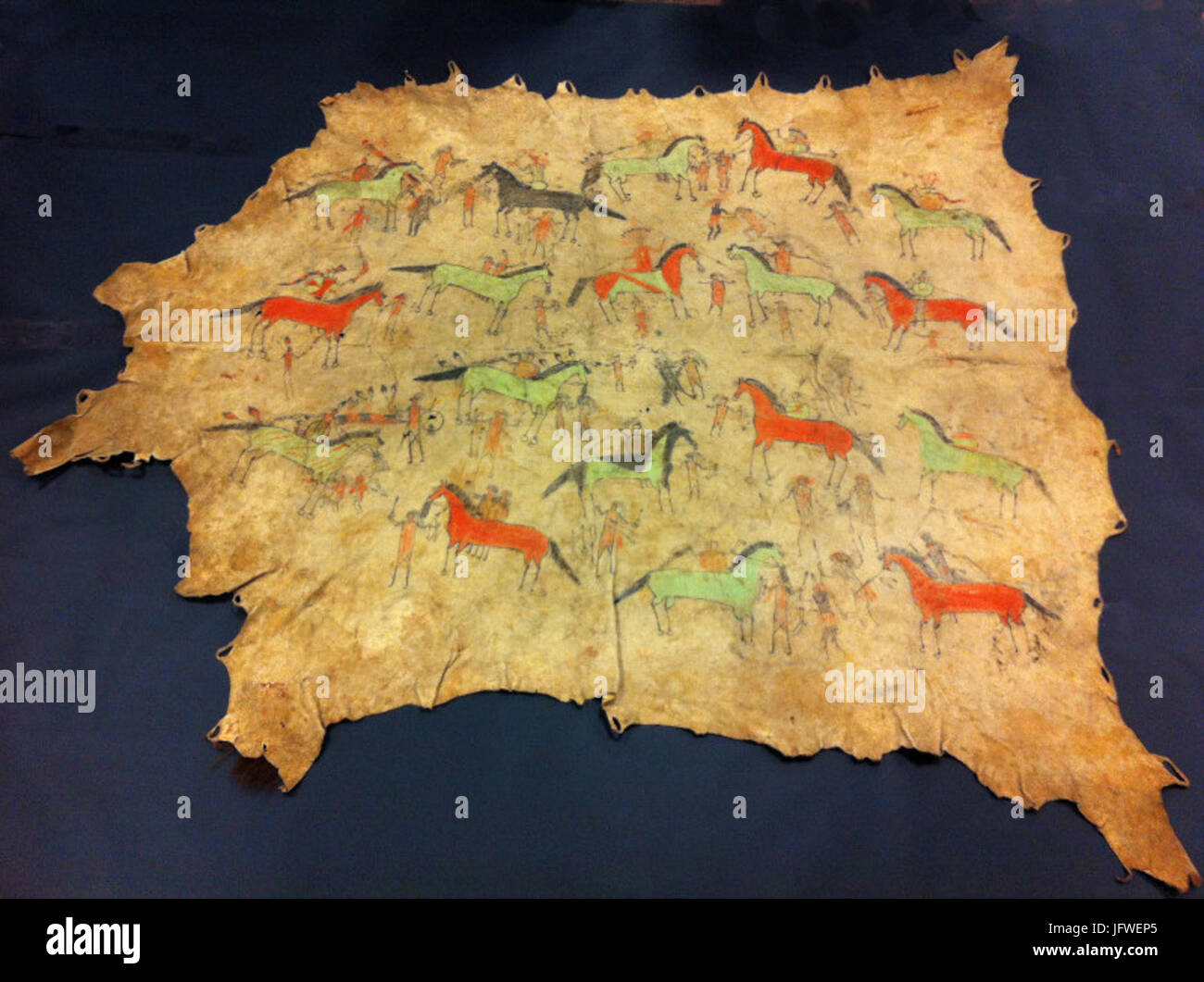 Buffalo hide robe early 19th century Reading Public Museum Stock Photo ...