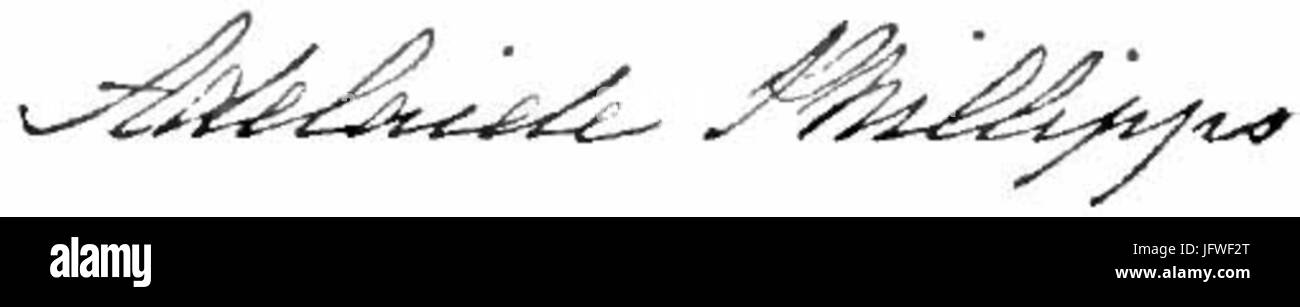 Appletons Phillipps Adelaide signature Stock Photo - Alamy