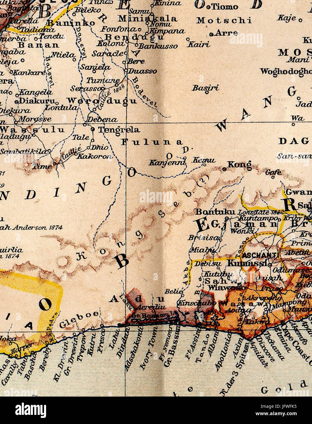 A map from 1889 showcasing the political and geographical layout of ...