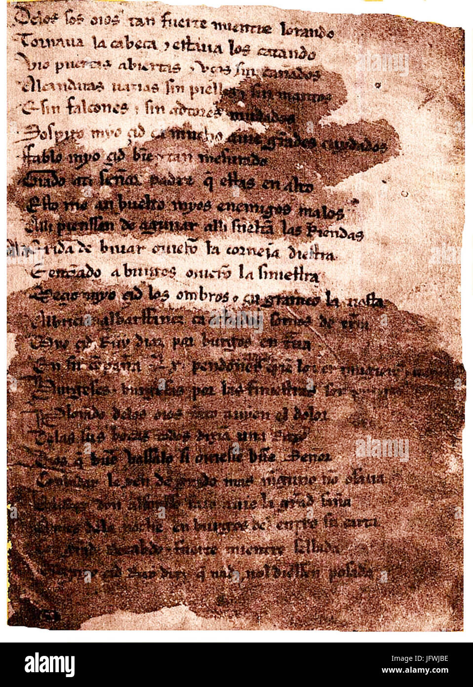 Cantar de mio Cid (f. 1 r.º Stock Photo - Alamy