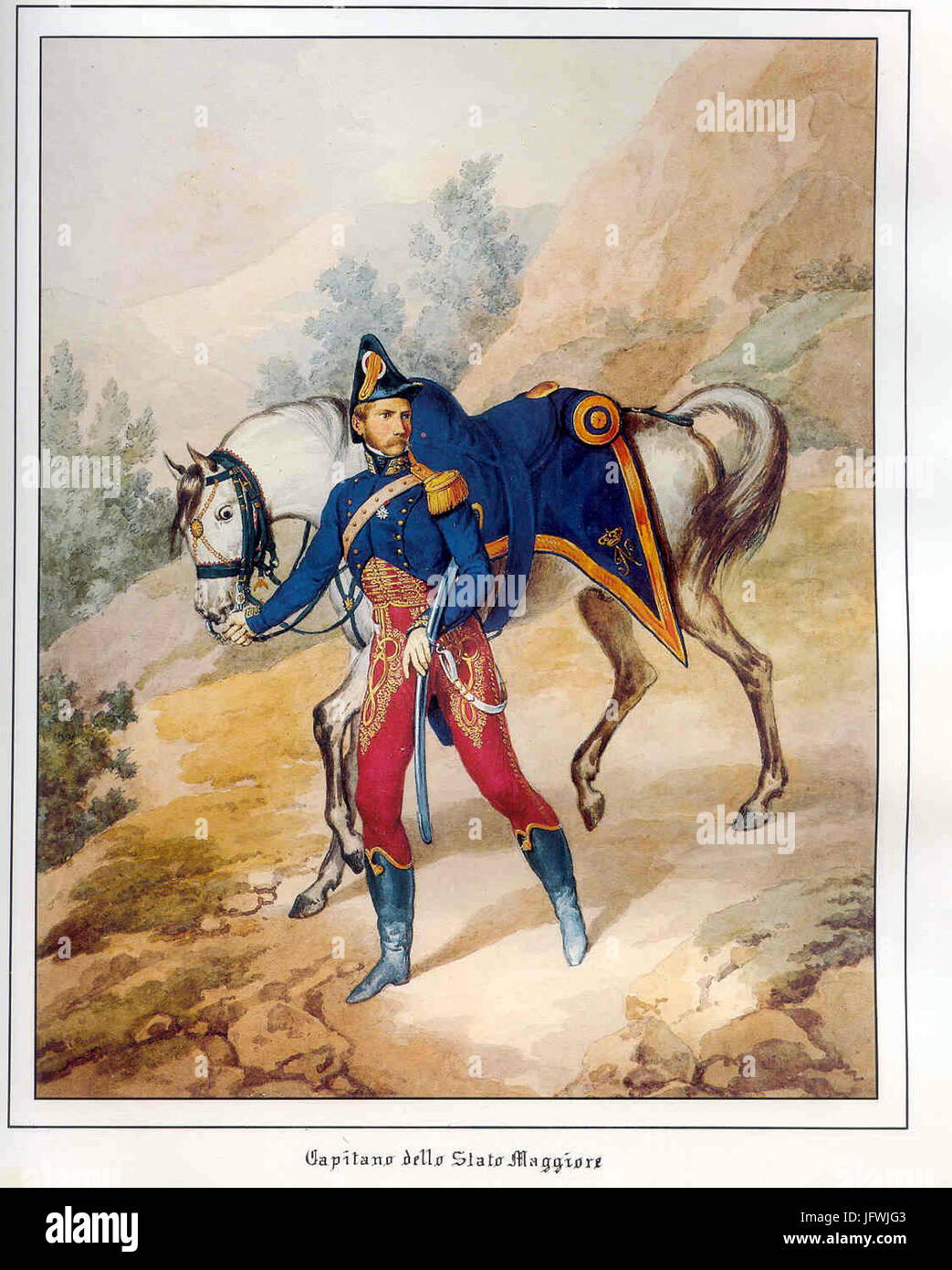 Capitaine de l'état-major de Murat, Naples Stock Photo - Alamy