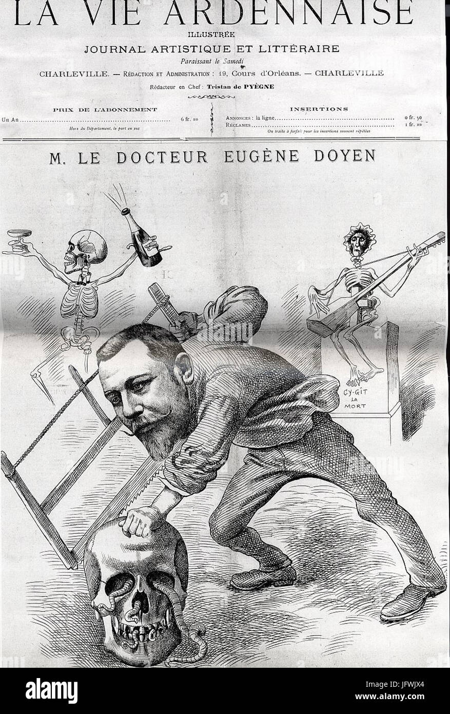Caricature du docteur Eugène Doyen Stock Photo - Alamy