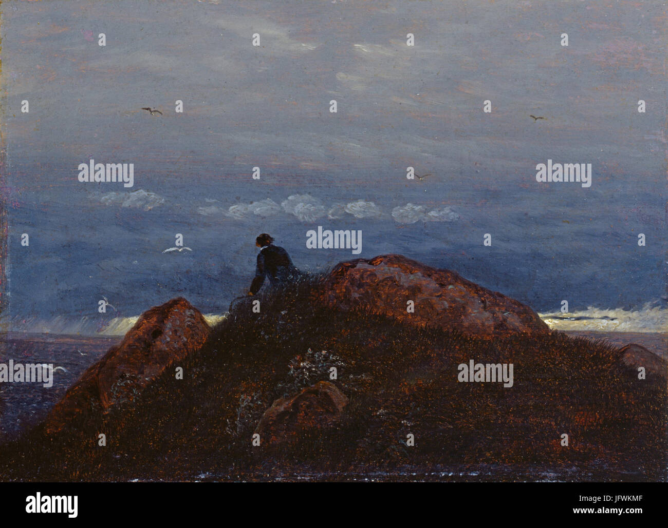 Carl Gustav Carus - Hünengrab mit ruhendem Wanderer Stock Photo - Alamy