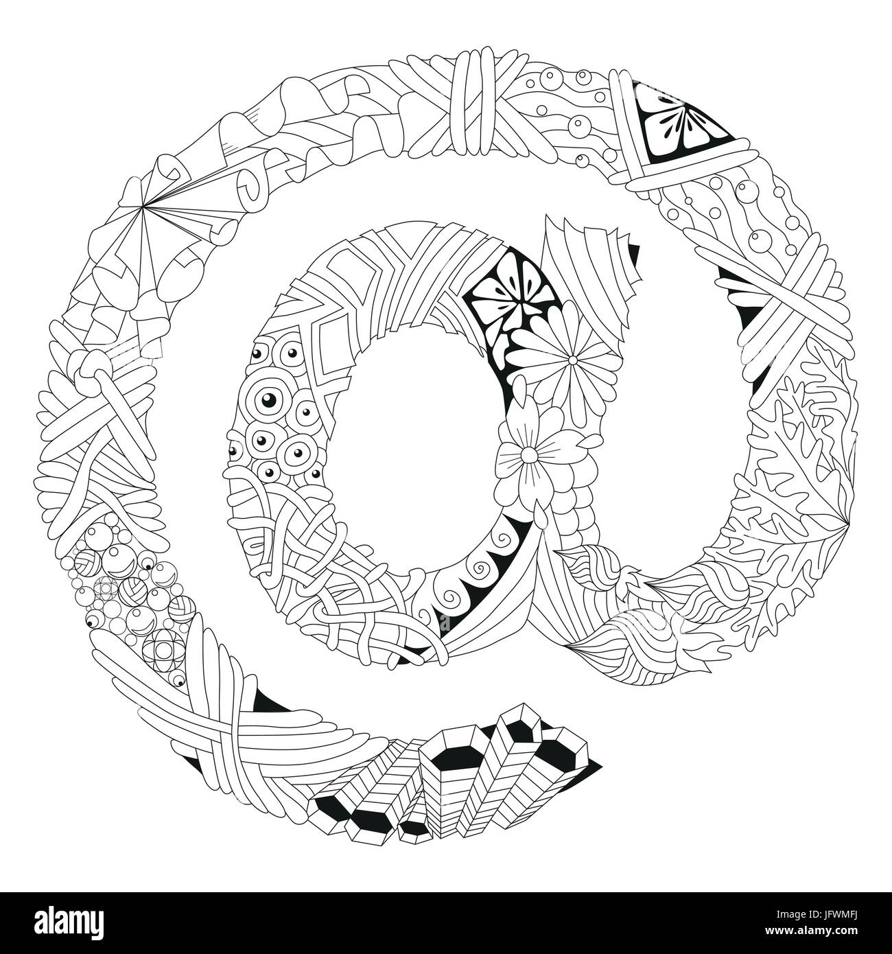 Zentangle stylized sign Stock Vector Image & Art - Alamy