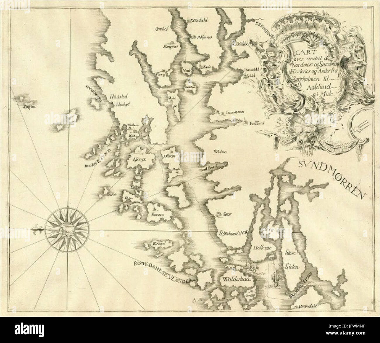 Cart over eendel af Nordmørs og Sundmørs Fogderier Stock Photo - Alamy