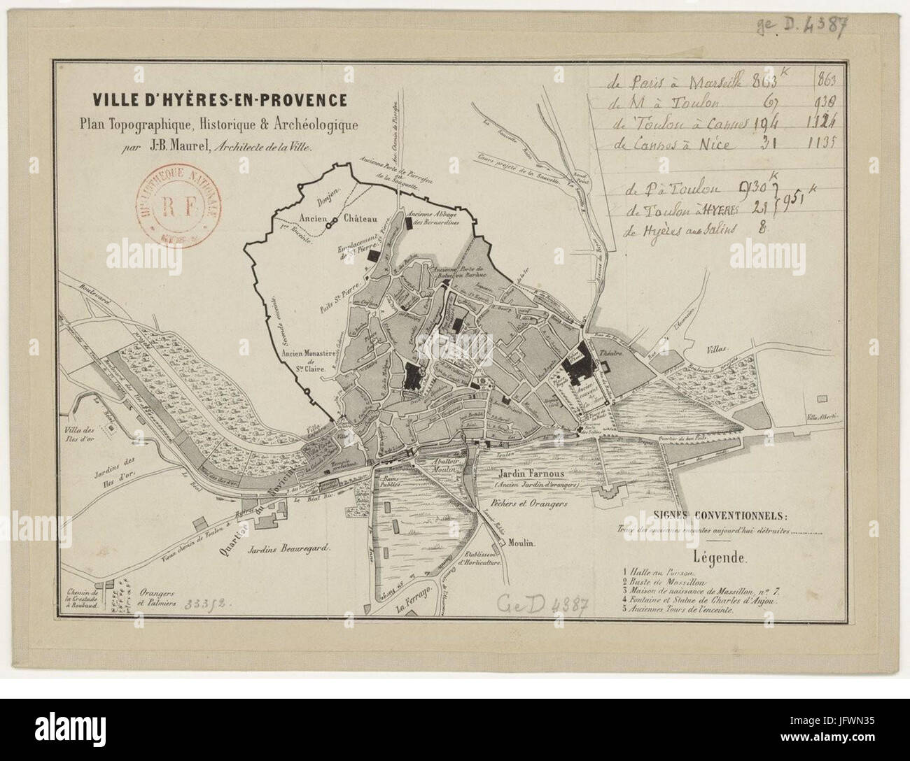 Hyeres map hi-res stock photography and images - Alamy