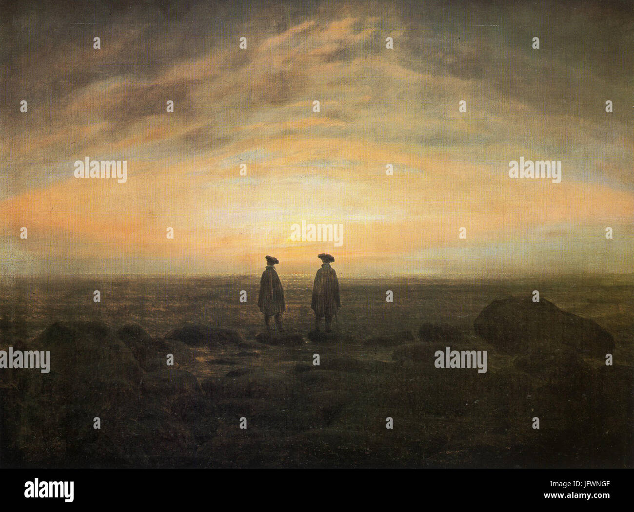 Caspar David Friedrich Zwei Männer am Meer Stock Photo - Alamy