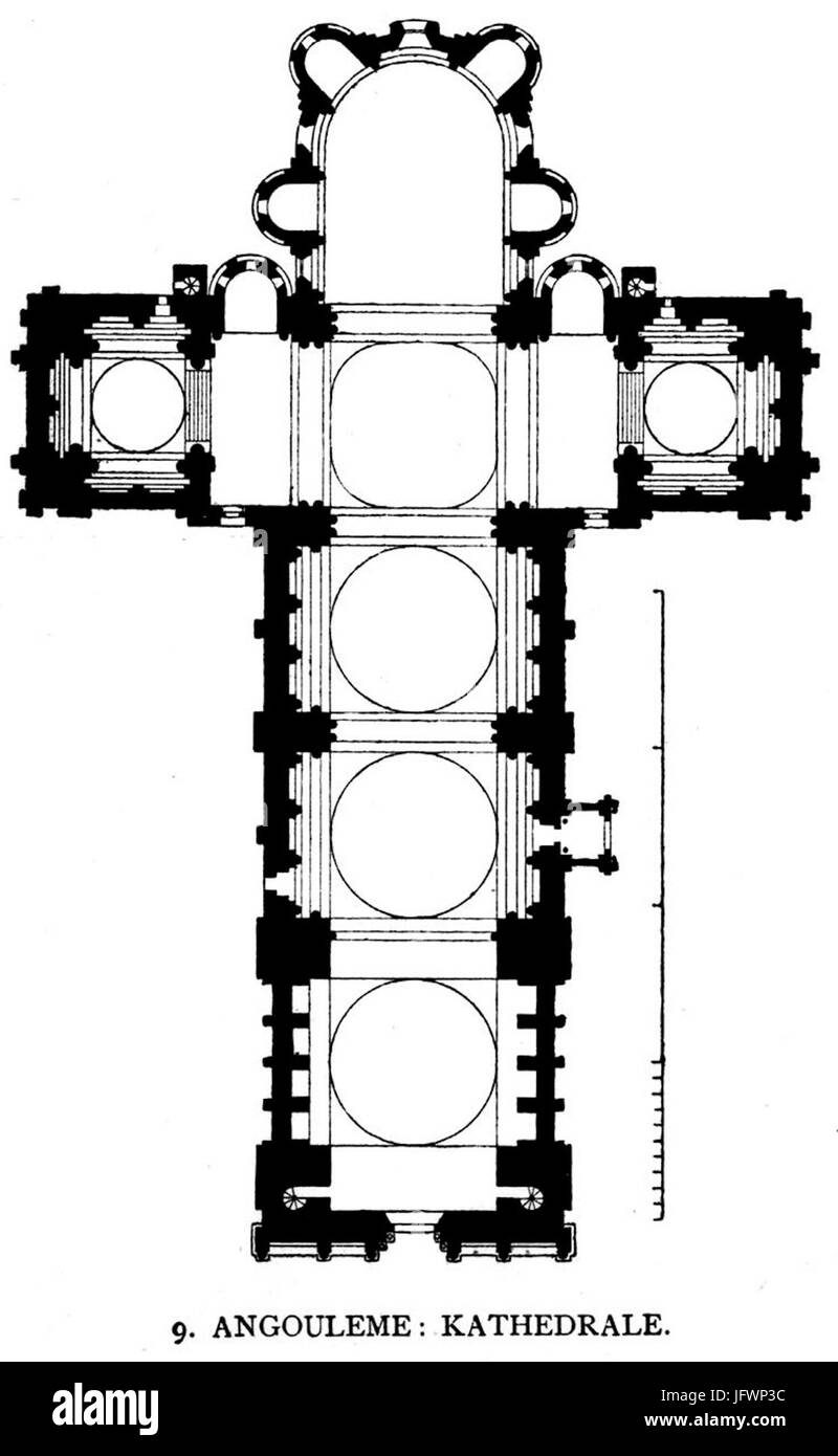 Cathédrale Saint-Pierre d'Angoulême plan 01 Stock Photo - Alamy
