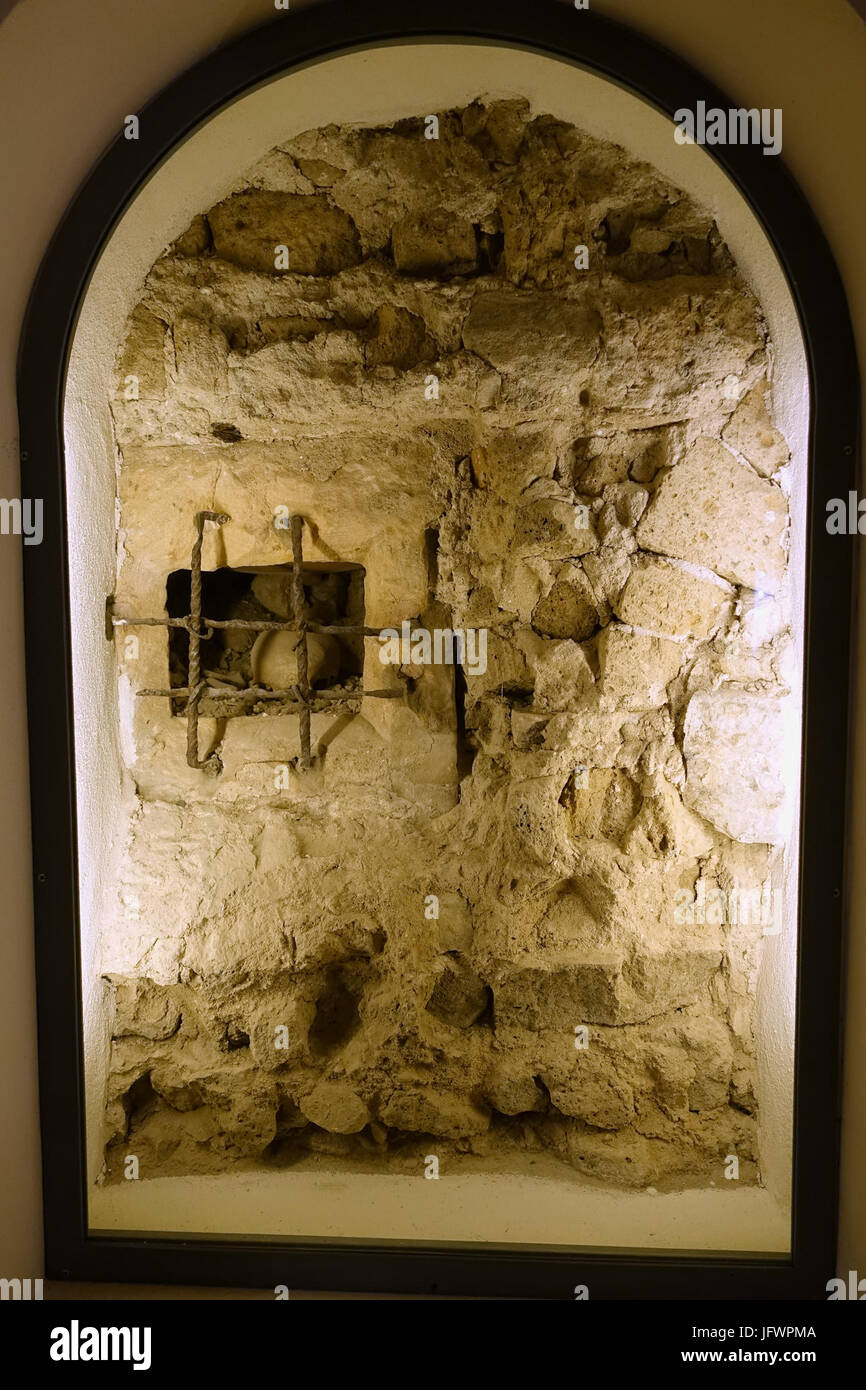 Cell-like hermitage, probably 11th to 12th century, skull from the ...