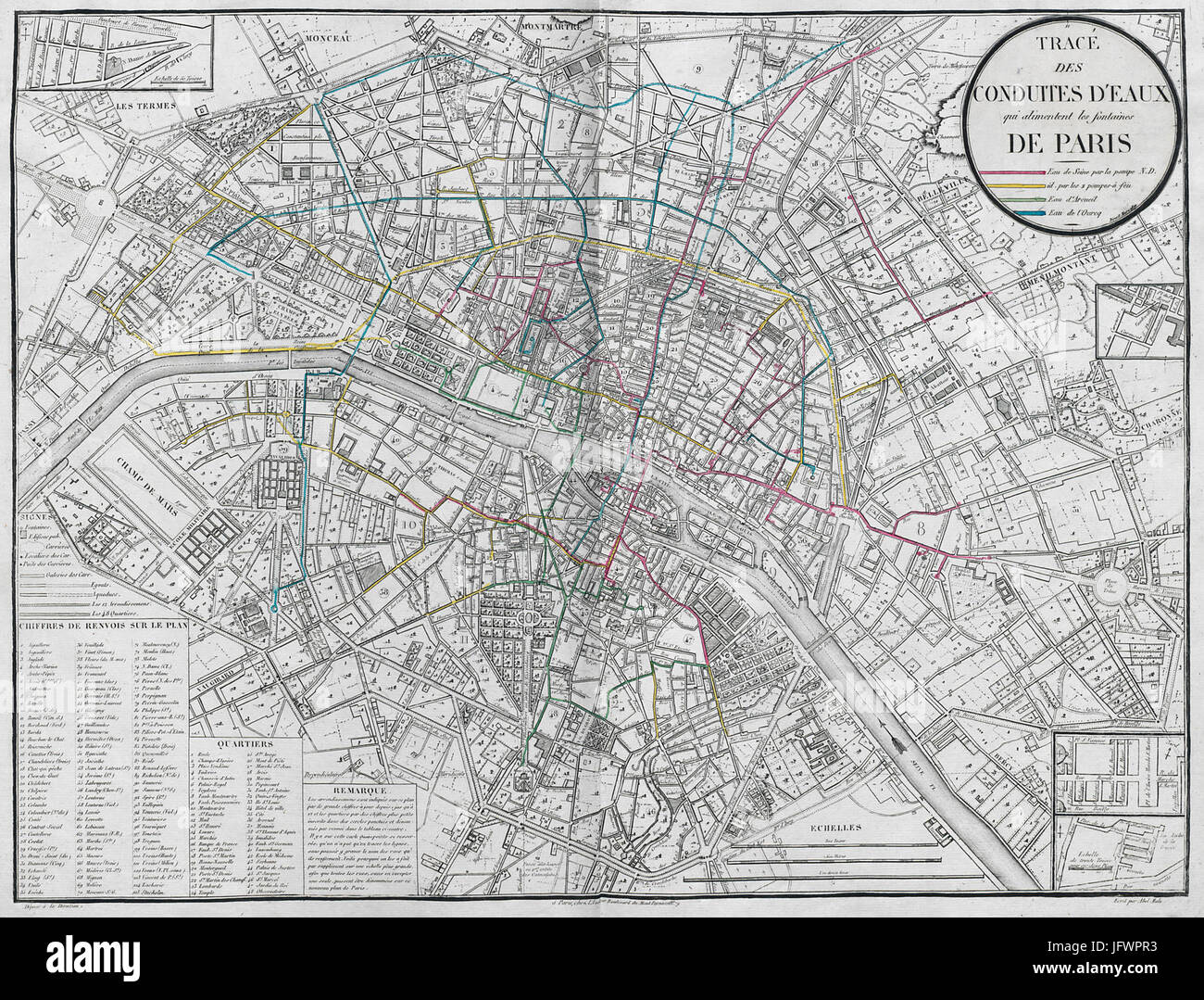 Atlas administratif de Paris, Tracé des conduites d'eaux - Princeton ...