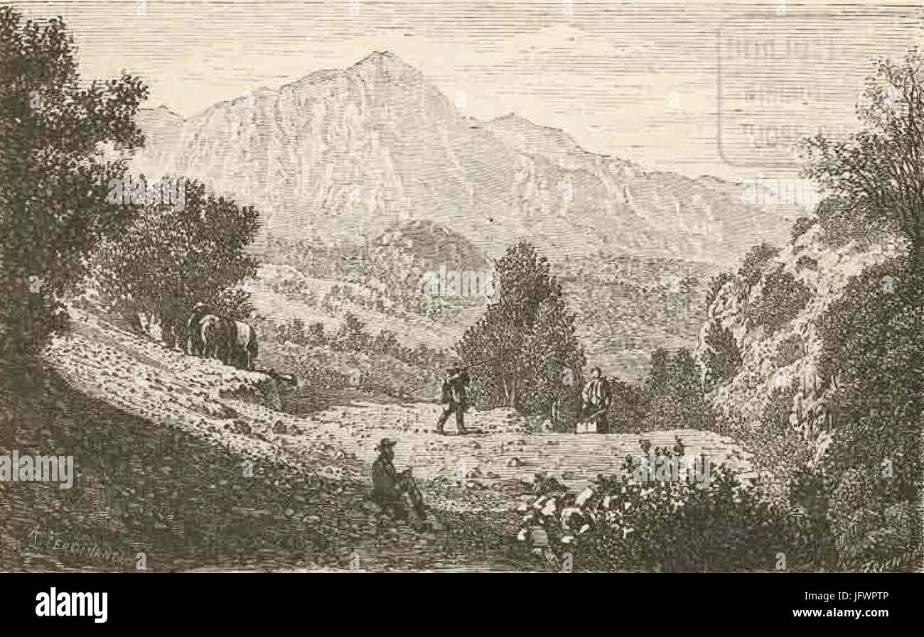 Cerro en el nacimiento del río Cachapoal (1872 Stock Photo - Alamy