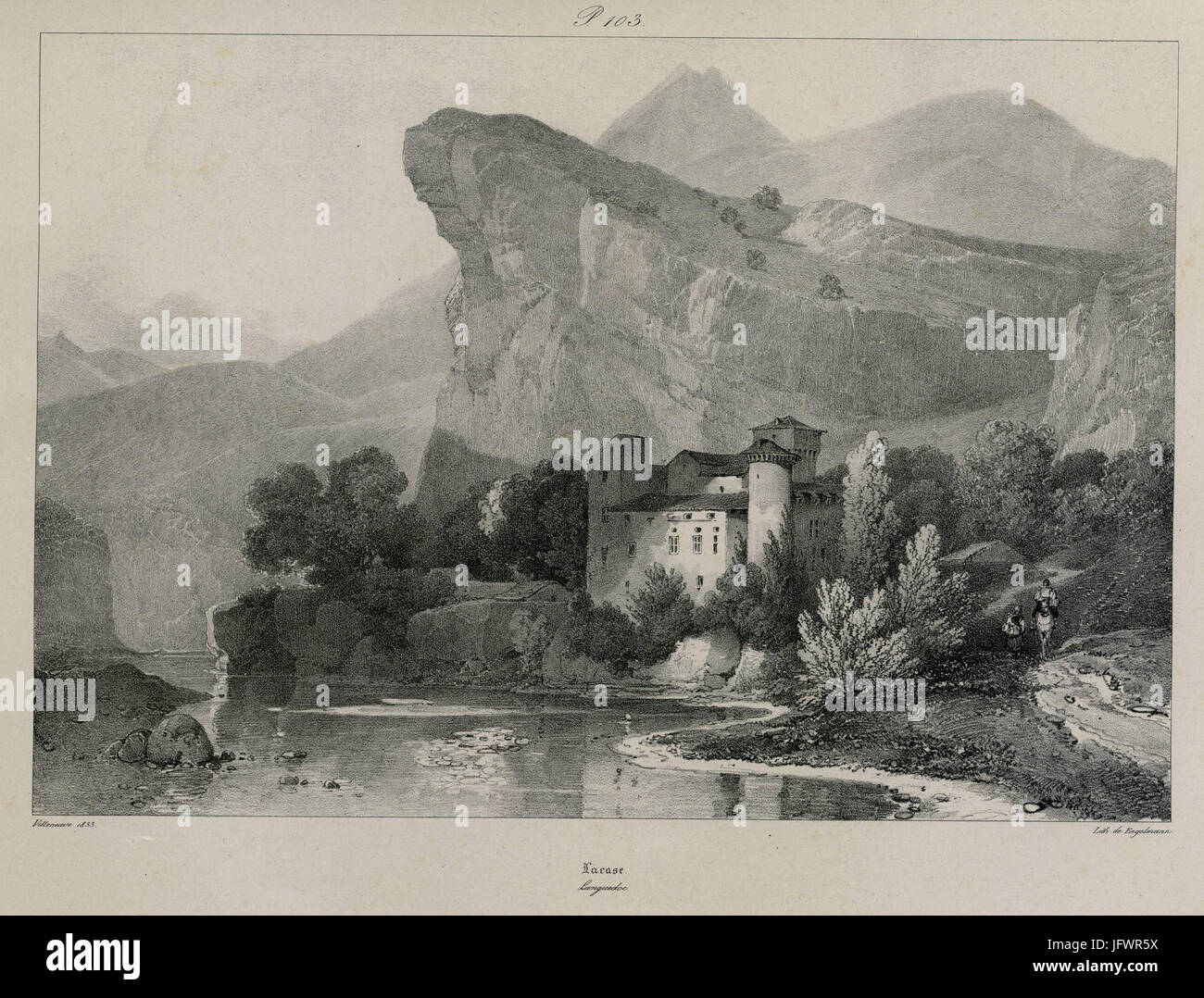 Château de la Caze (Villeneuve, Engelmann) 1 Stock Photo - Alamy