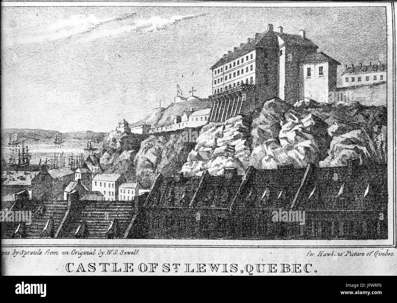 Château Saint-Louis gravure Stock Photo - Alamy