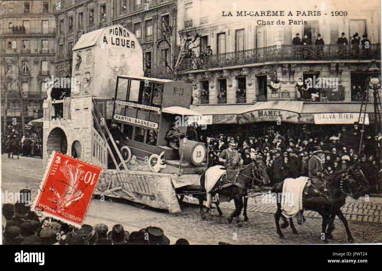 Char de Paris - Mi-Carême à Paris 1909 Stock Photo - Alamy