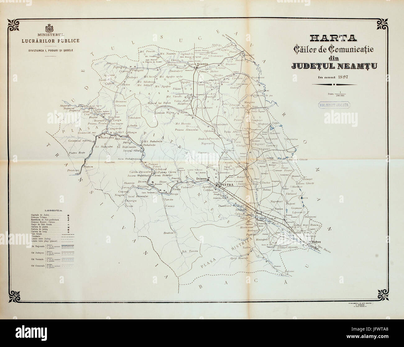 Atlasul Căilor de ComunicaC89Bii (1897) - NeamC89B Stock Photo - Alamy