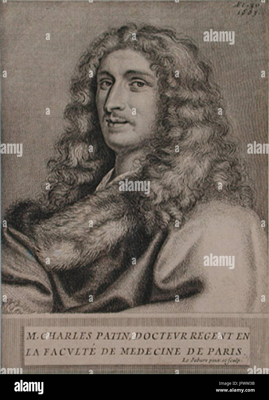 Charles Patin by Claude Lefebvre 1663 Stock Photo - Alamy