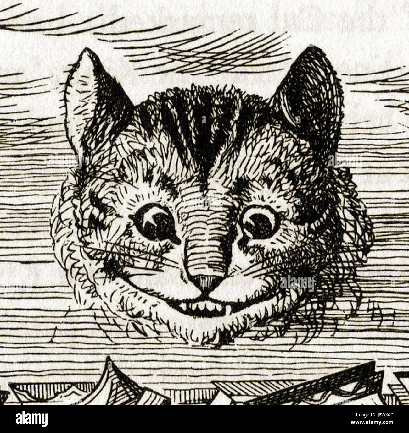 Cheshire cat illustration hi-res stock photography and images - Alamy