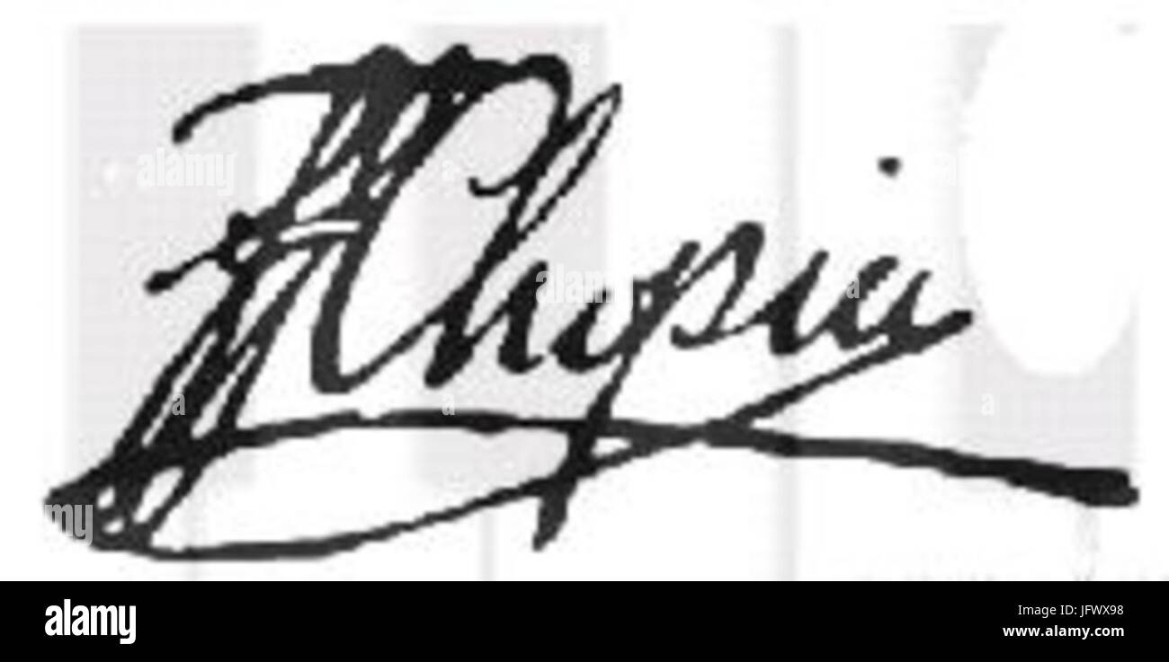 Chopin s signature Stock Photo - Alamy