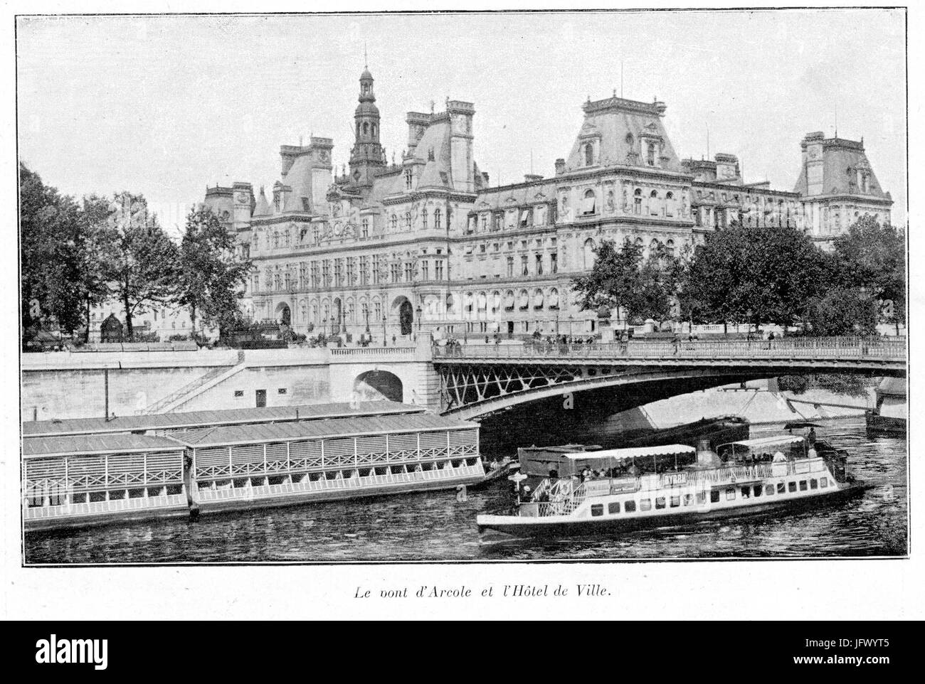 Clément Maurice Paris en plein air, BUC, 1897,012 Le pont d'Arcole et l ...