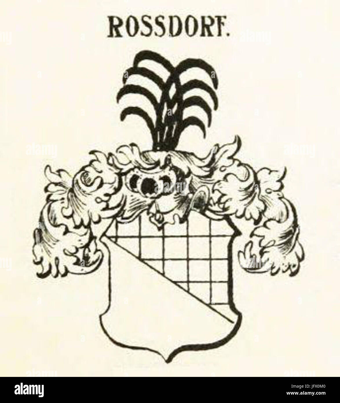 Coat of arms of Rossdorf 28Saxony29 Stock Photo - Alamy