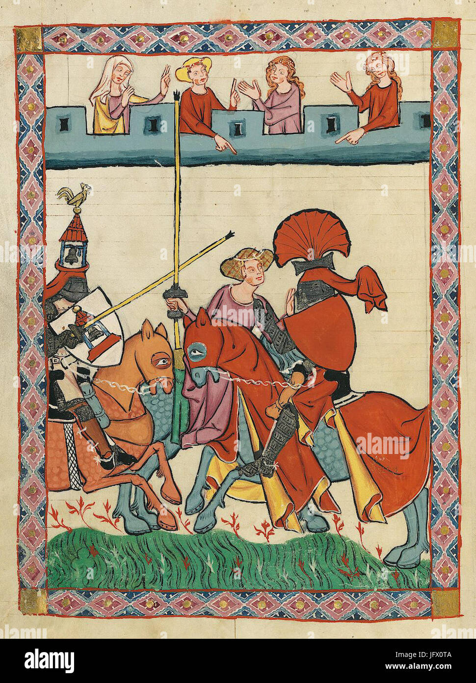 Codex Manesse 397v Dürner Stock Photo - Alamy