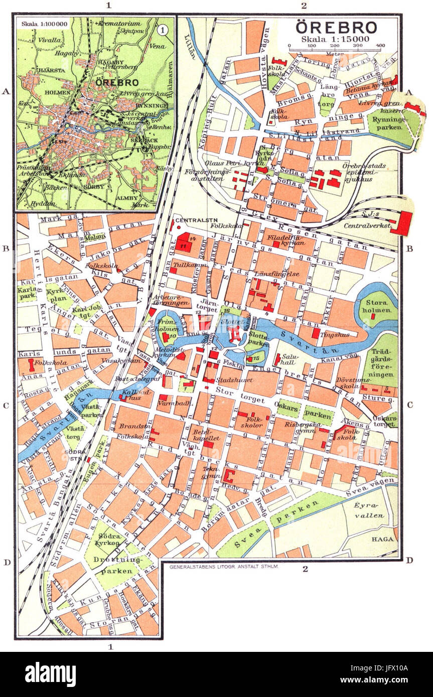 Map of orebro hi-res stock photography and images - Alamy
