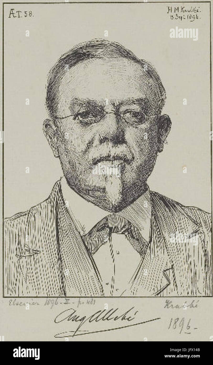 August Allebé door HM Krabbé Stock Photo - Alamy