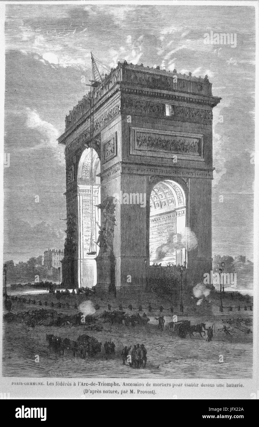 This image refers to the French Commune of 1871 and depicts a battery ...