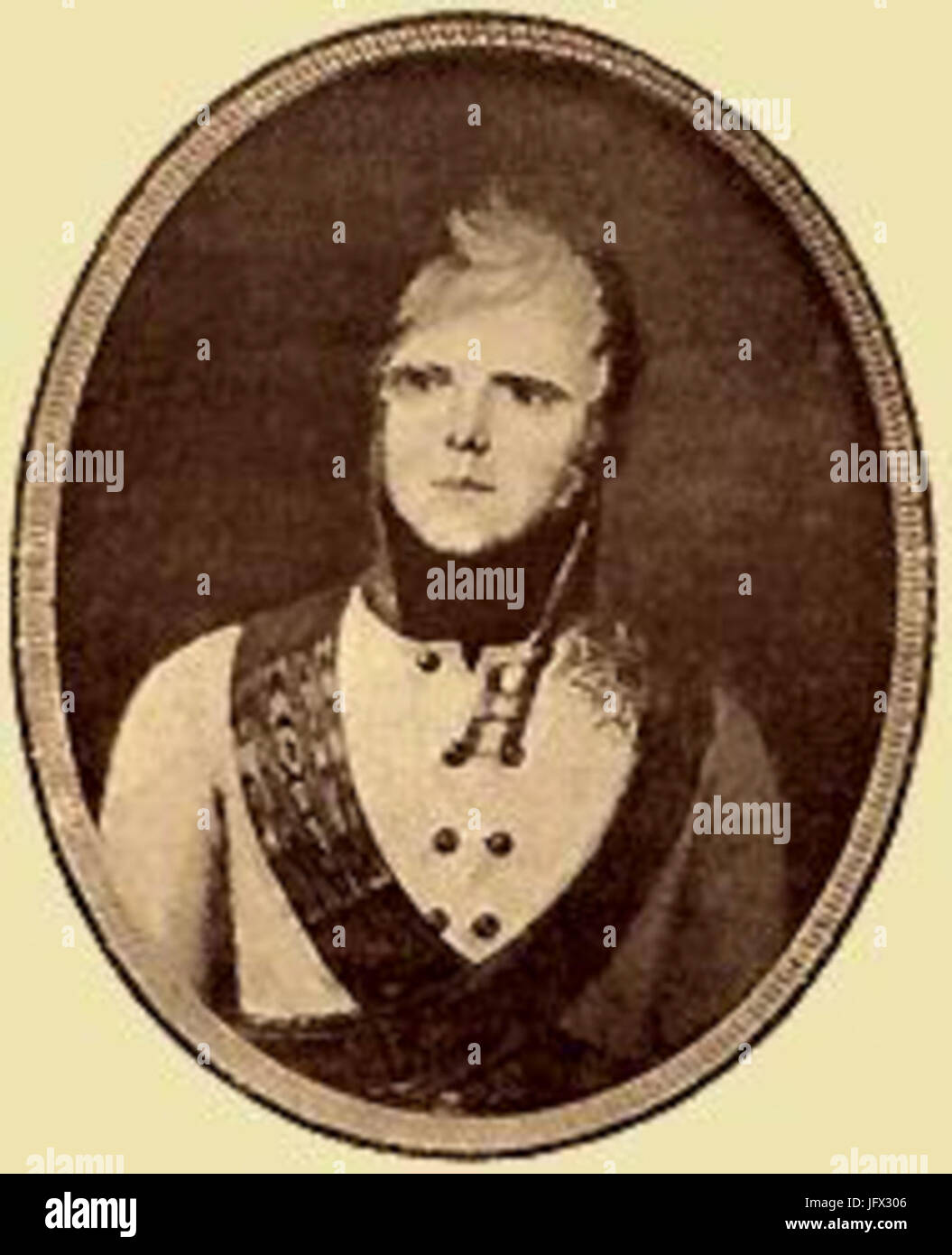 This miniature portrait depicts Constantine Pavlovich, a Russian prince ...