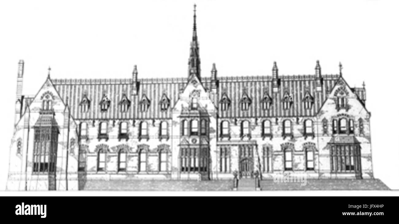 Augustus Pugin s design for Garendon Hall Stock Photo - Alamy