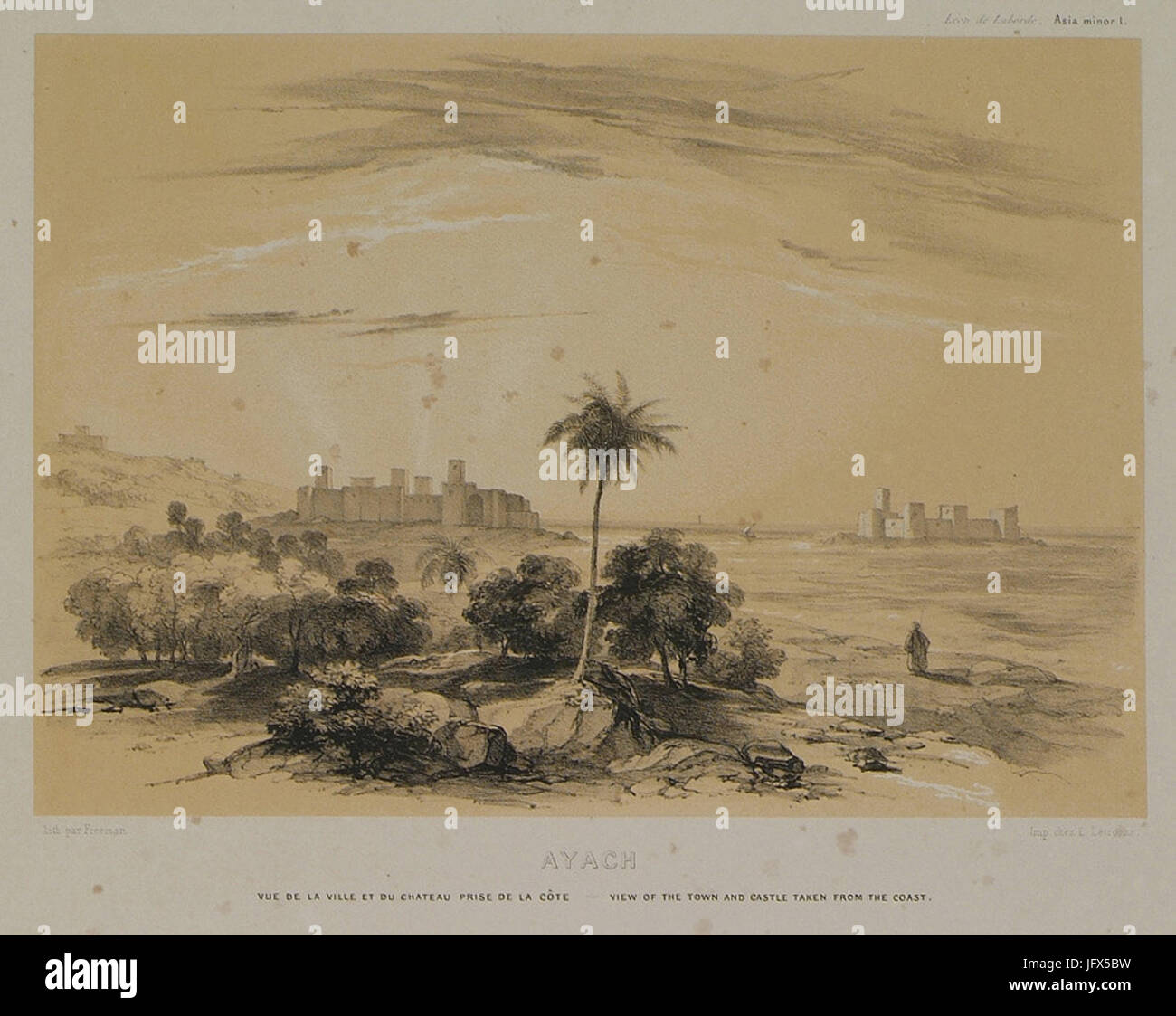 Ayach Vue de la ville et du chateau prise de la côte - Laborde Léon ...
