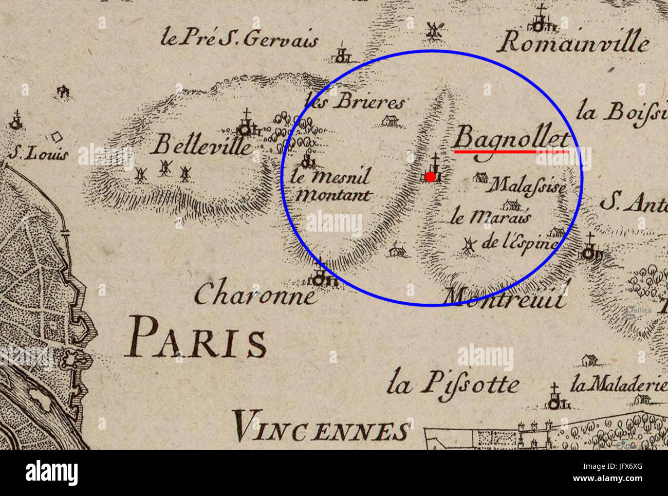 Bagnolet map hi-res stock photography and images - Alamy